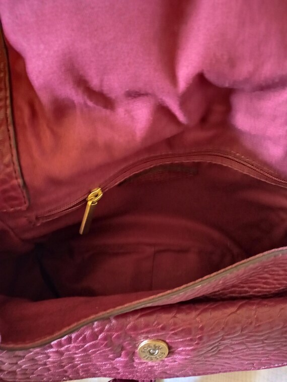 Fossil Vintage Red Burgundy Pebble Leather Crossbody … - Gem