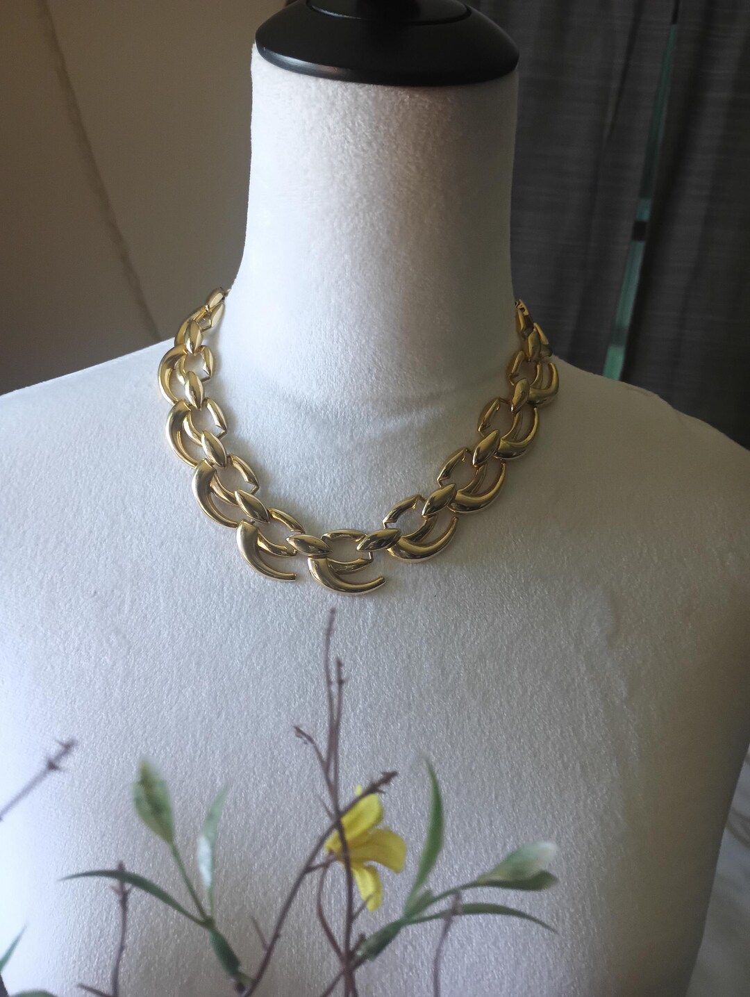 MM Chucky Gold Tone Chain Necklace Size 18 Inches With Free Earrings - Etsy