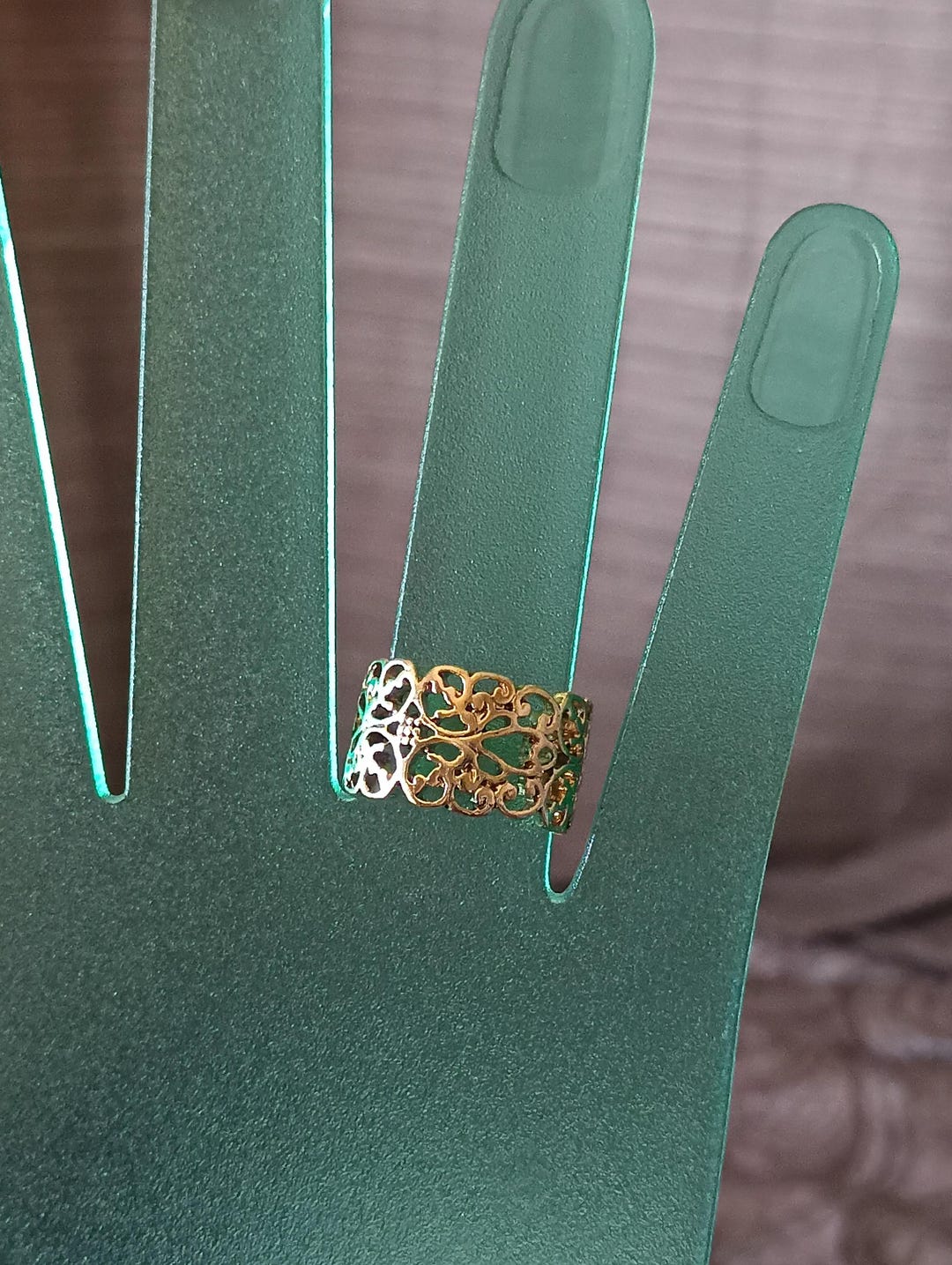 Vintage Boho Wide Flower Band Ring Size 7 - Etsy