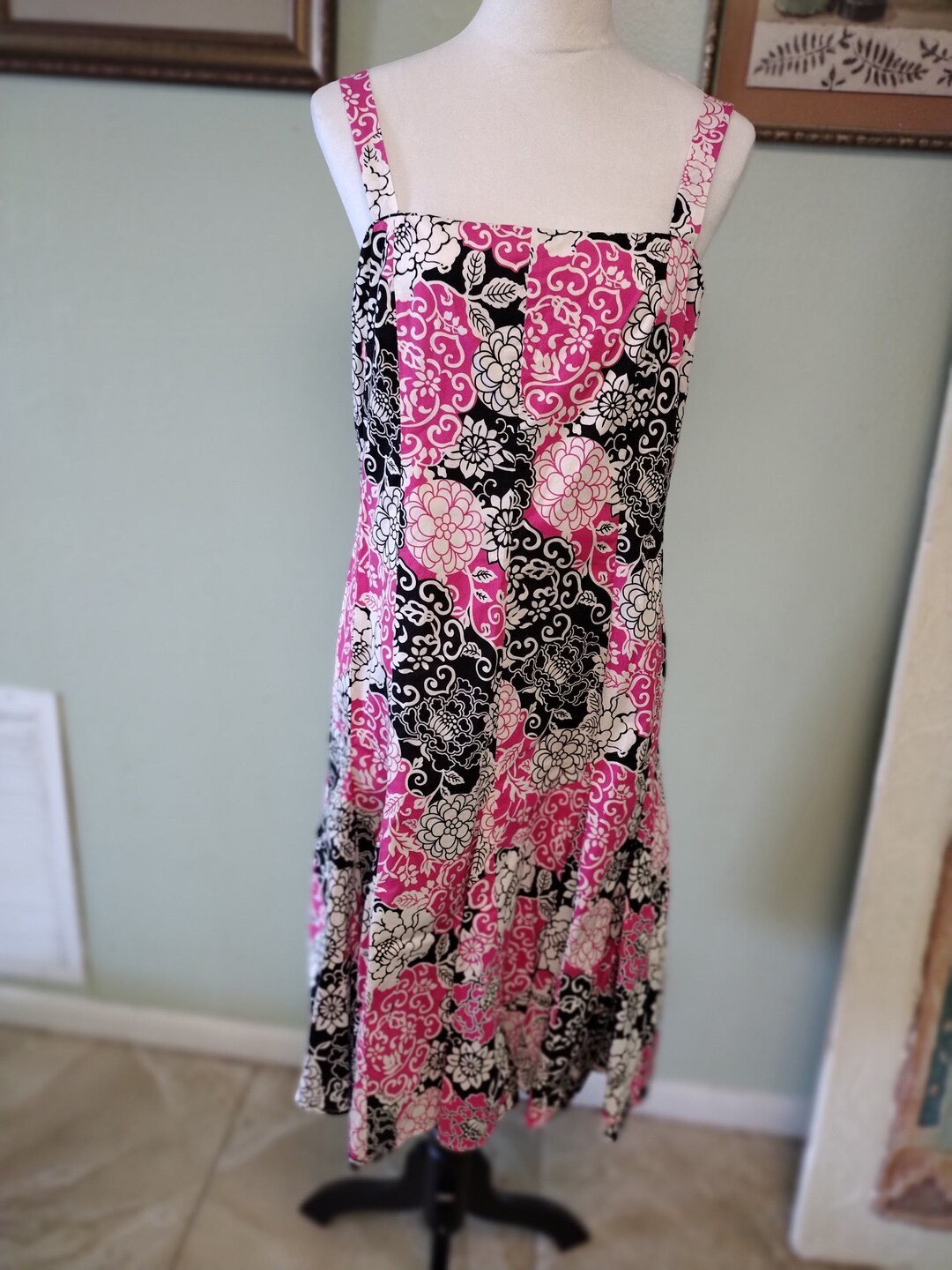 Madison Leigh Pink and Black Floral Print - Etsy