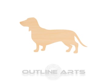2 34 Dachshund Dog Wooden Cutout Shape, Silhouette, Gift Tags Ornaments ...