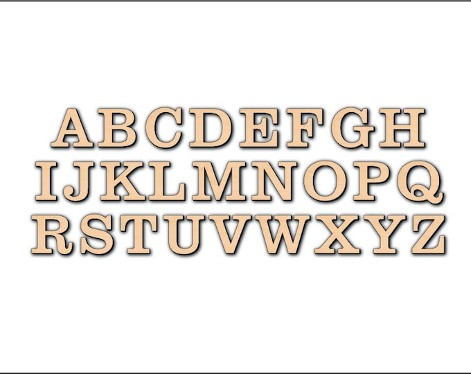 Small 1/2" Laser Cut Letters or Numbers Style 1, for Crafts, Choose ...