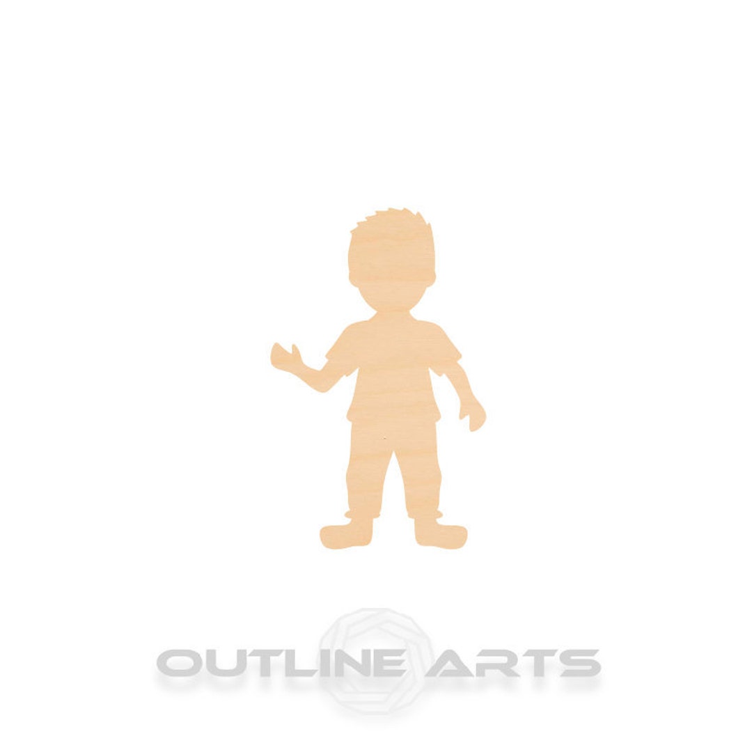 Unfinished Wooden Boy Craft Shape - Etsy
