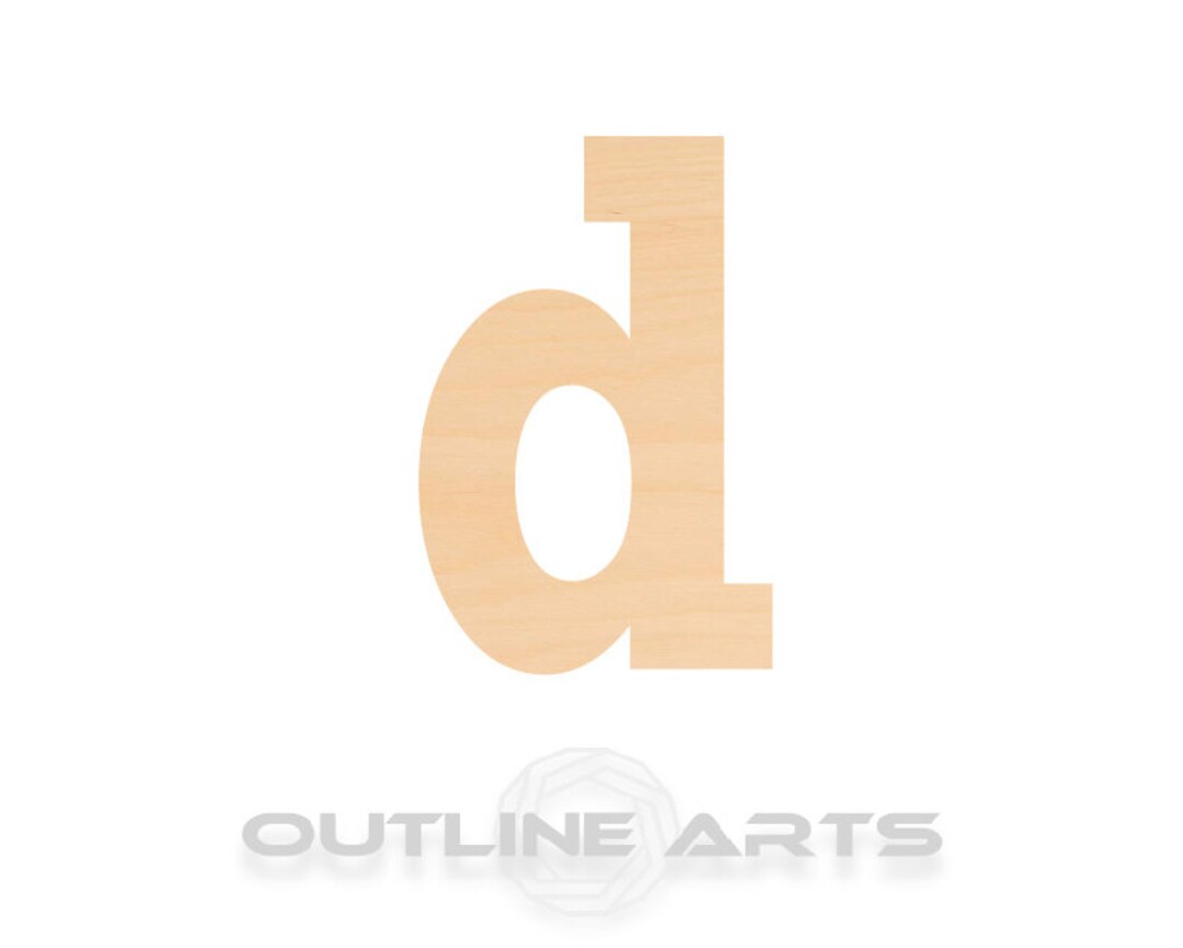 Unfinished Wooden Lowercase Letter D Craft Shape - Etsy