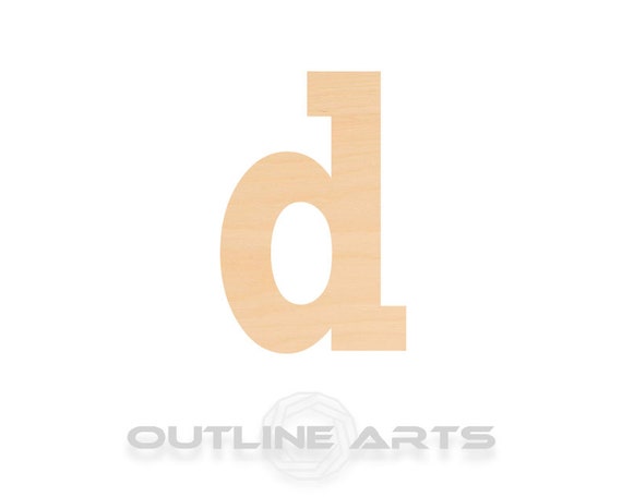 Unfinished Wooden Lowercase Letter D Shape Craft Supply | Etsy