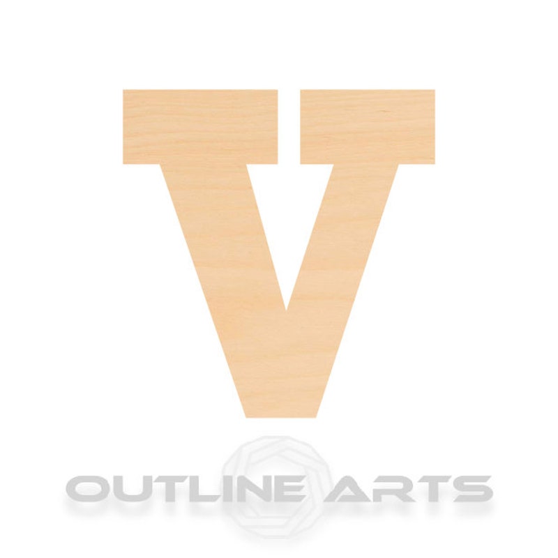 Wooden Letter V - Etsy