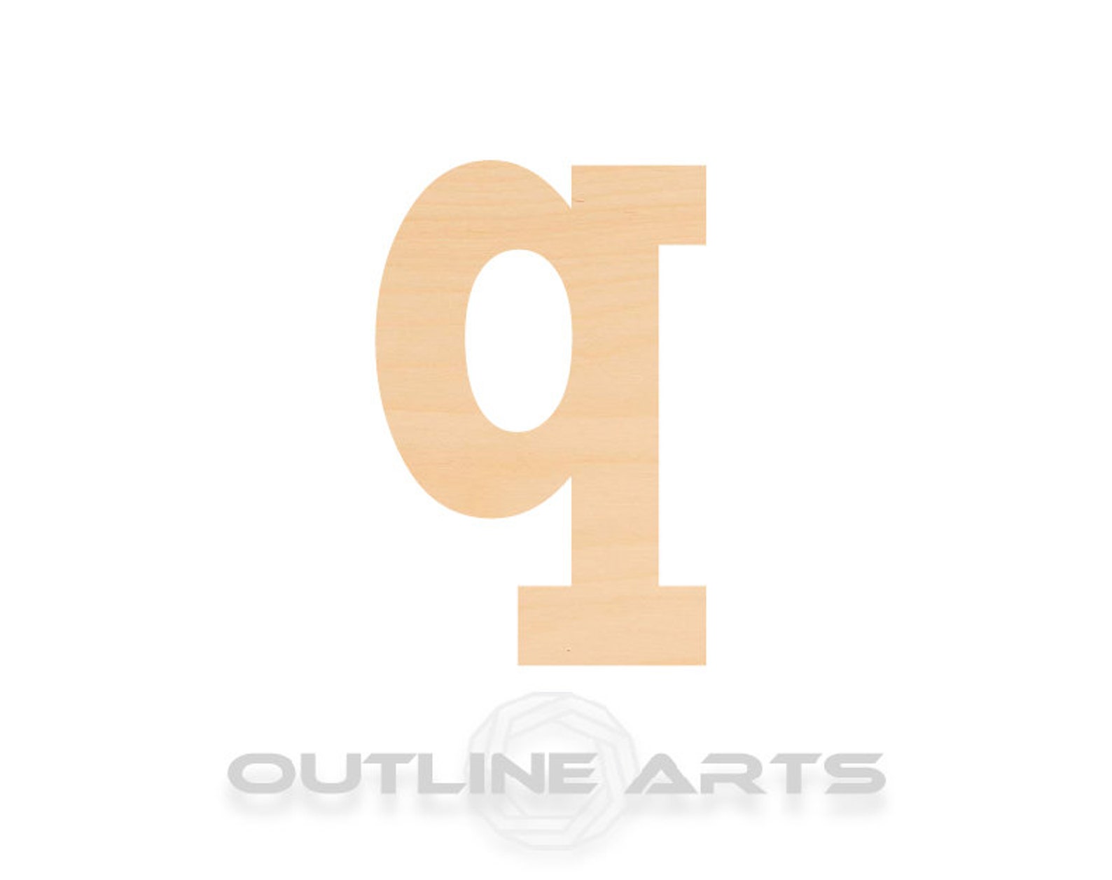 Unfinished Wooden Lowercase Letter Q Shape Craft Supply - Etsy