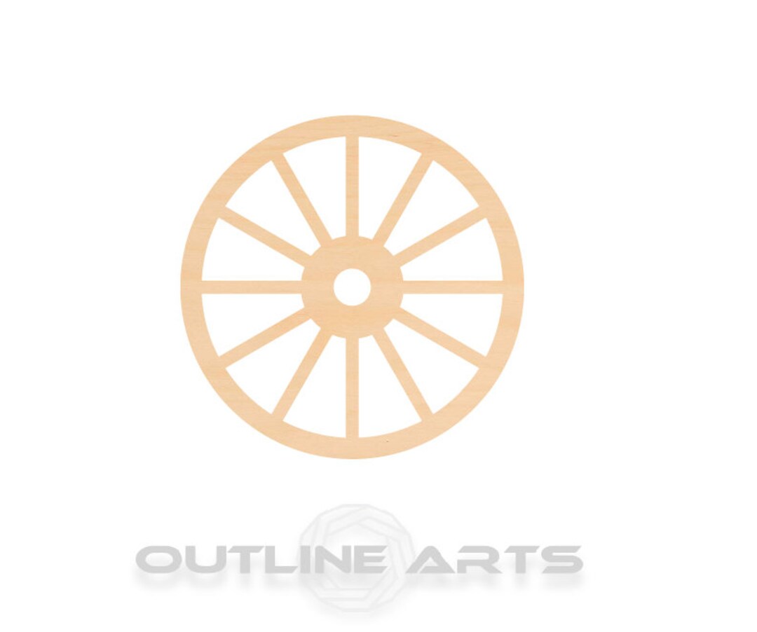 Wood Wheel Cutout: Birch Laser-cut Shape - Unfinished Craft Supply - Etsy