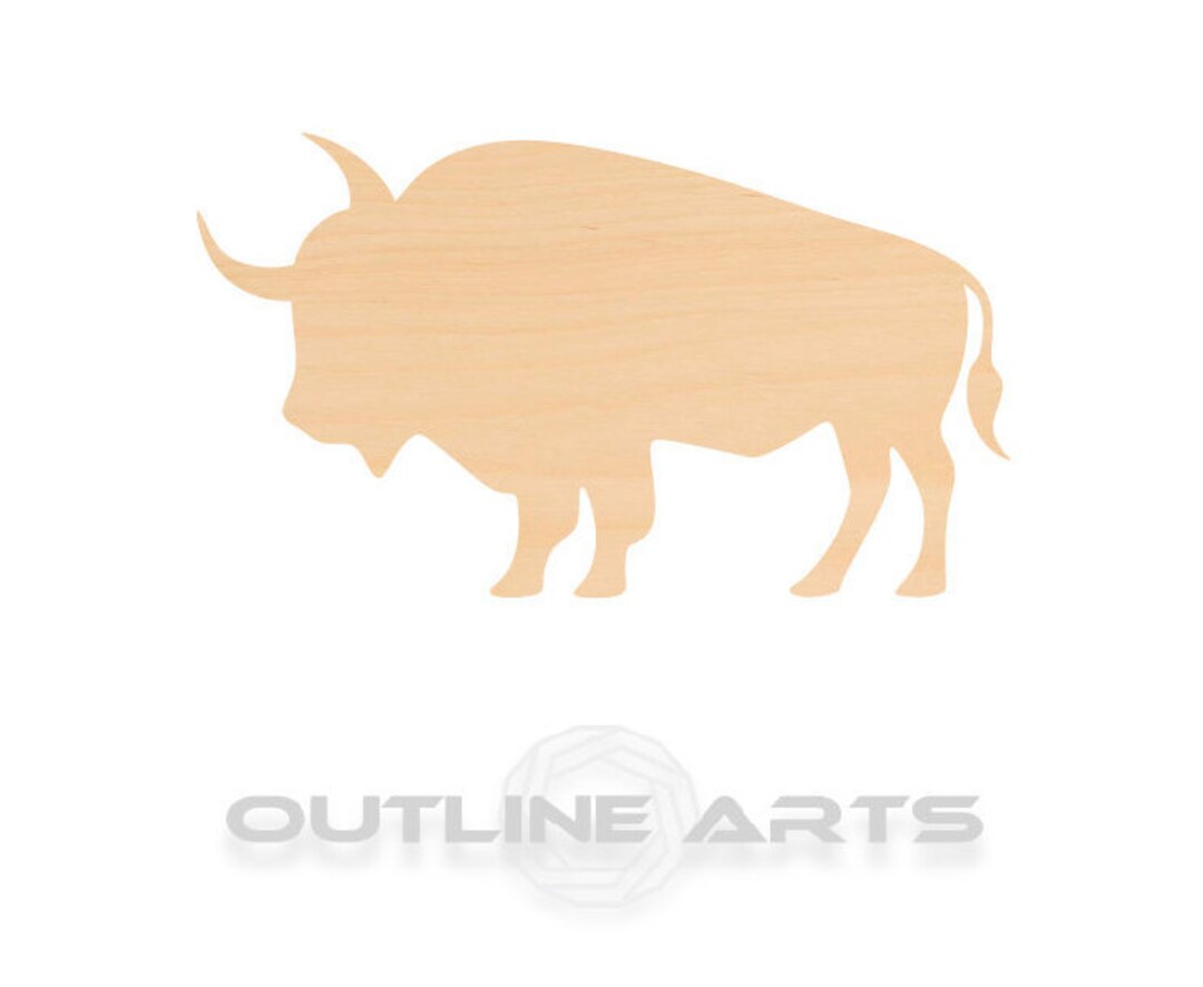 Unfinished Wooden Buffalo Craft Shape - Etsy