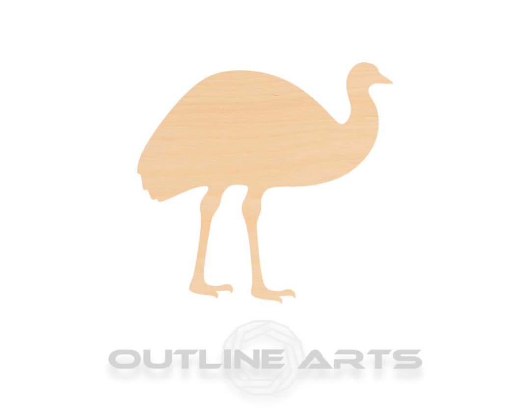 Emu Wood Cutout - Birch Bird Silhouette for DIY Crafts - Etsy