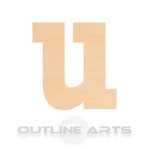 Unfinished Wooden Lowercase Letter U Craft Shape - Etsy