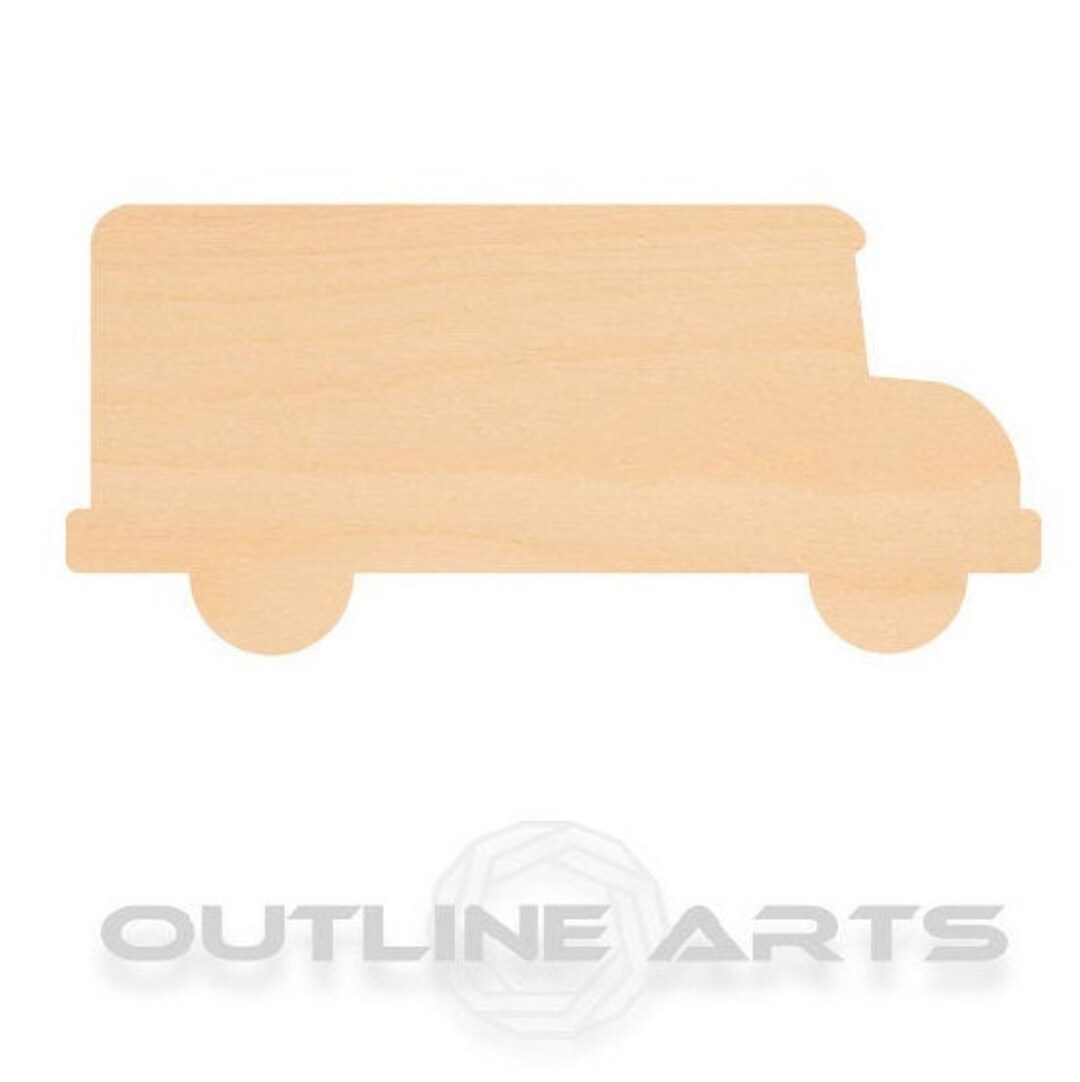 Birch Wood Bus Cutout: Unfinished Craft Shape for Painting - Etsy