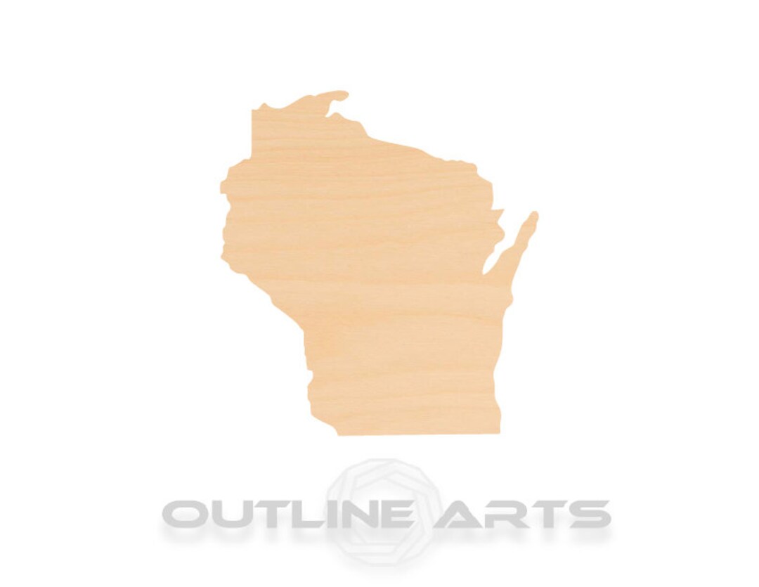 Unfinished Wooden Wisconsin Shape Craft Supply bulk - Etsy