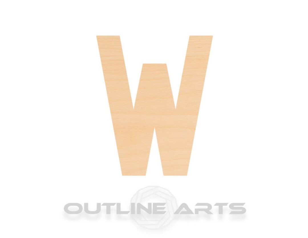 Unfinished Wooden Capital Letter W Craft Shape - Etsy