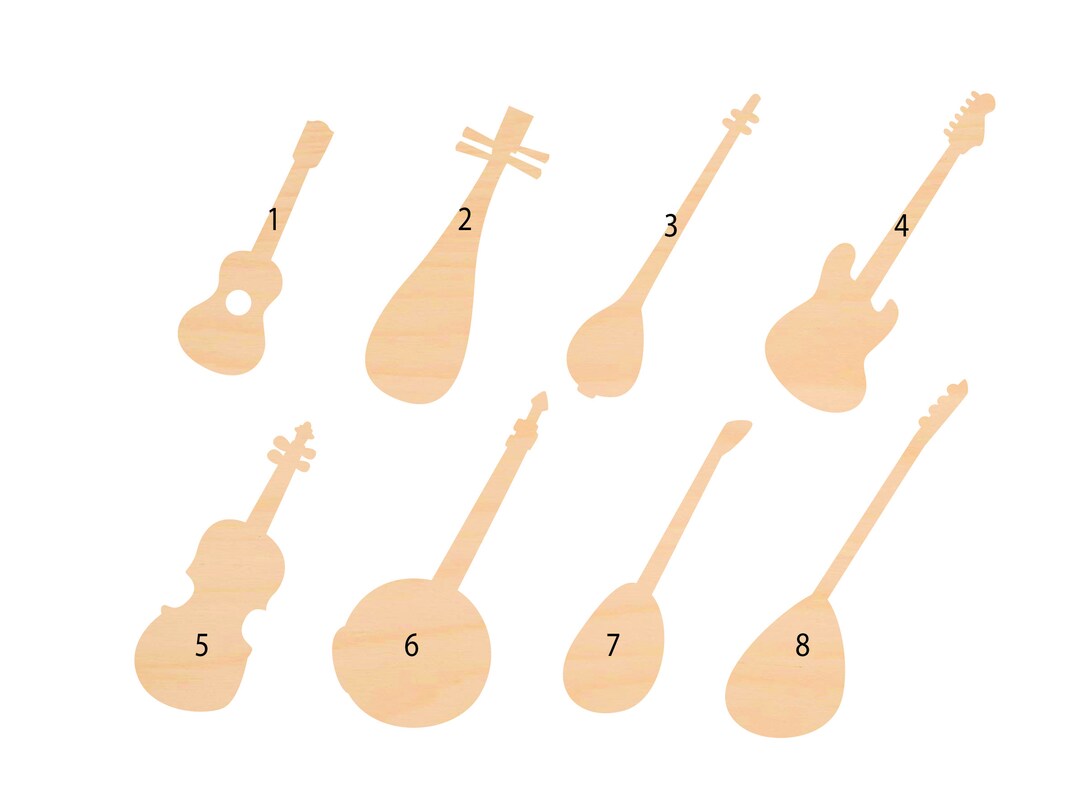 Instrument Wood Shapes: Birch Cutouts for Crafts (various Sizes) - Etsy