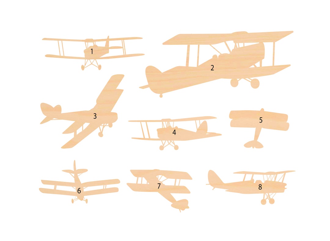 Unfinished Wooden Biplane Craft Shape - Etsy