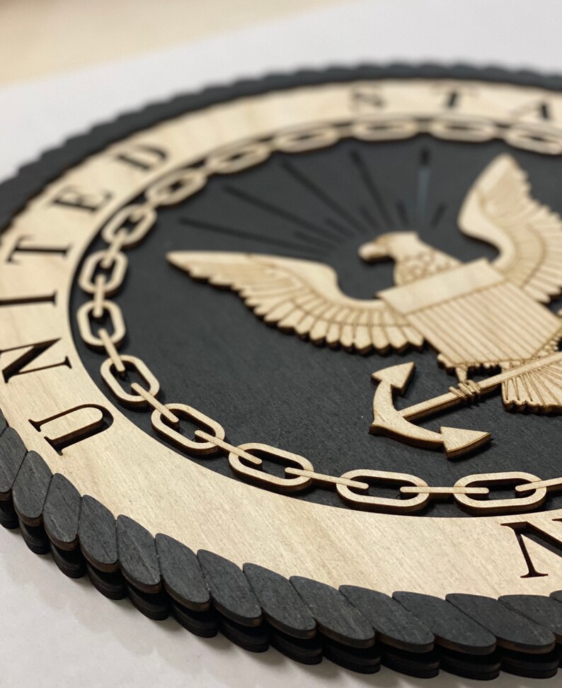 Navy layered 3D sign wooden navy sign Navy US Navy | Etsy
