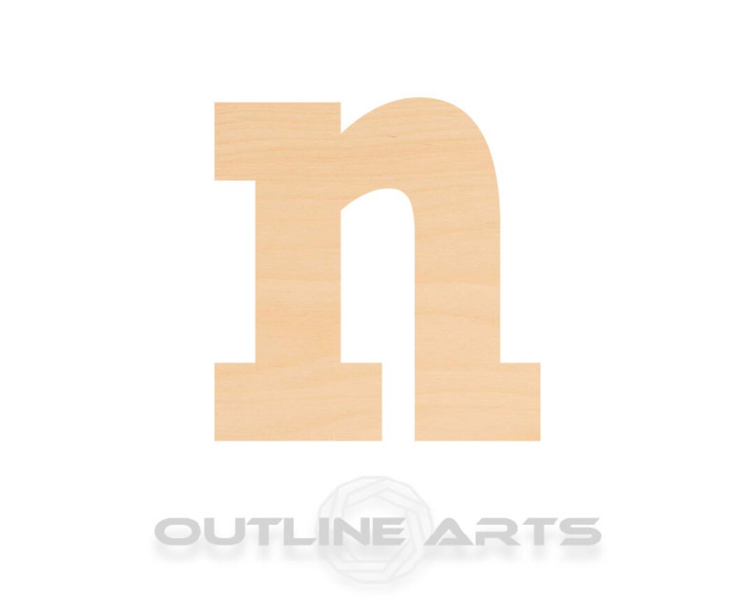 Unfinished Wooden Lowercase Letter N Craft Shape - Etsy