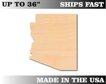 Unfinished Wooden Arizona Shape State Craft From 1 up to 46 DIY - Etsy