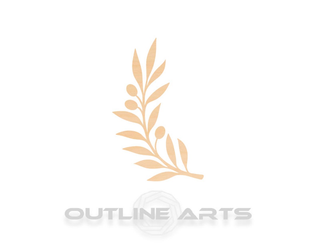 Unfinished Wooden Olive Branch Craft Shape - Etsy