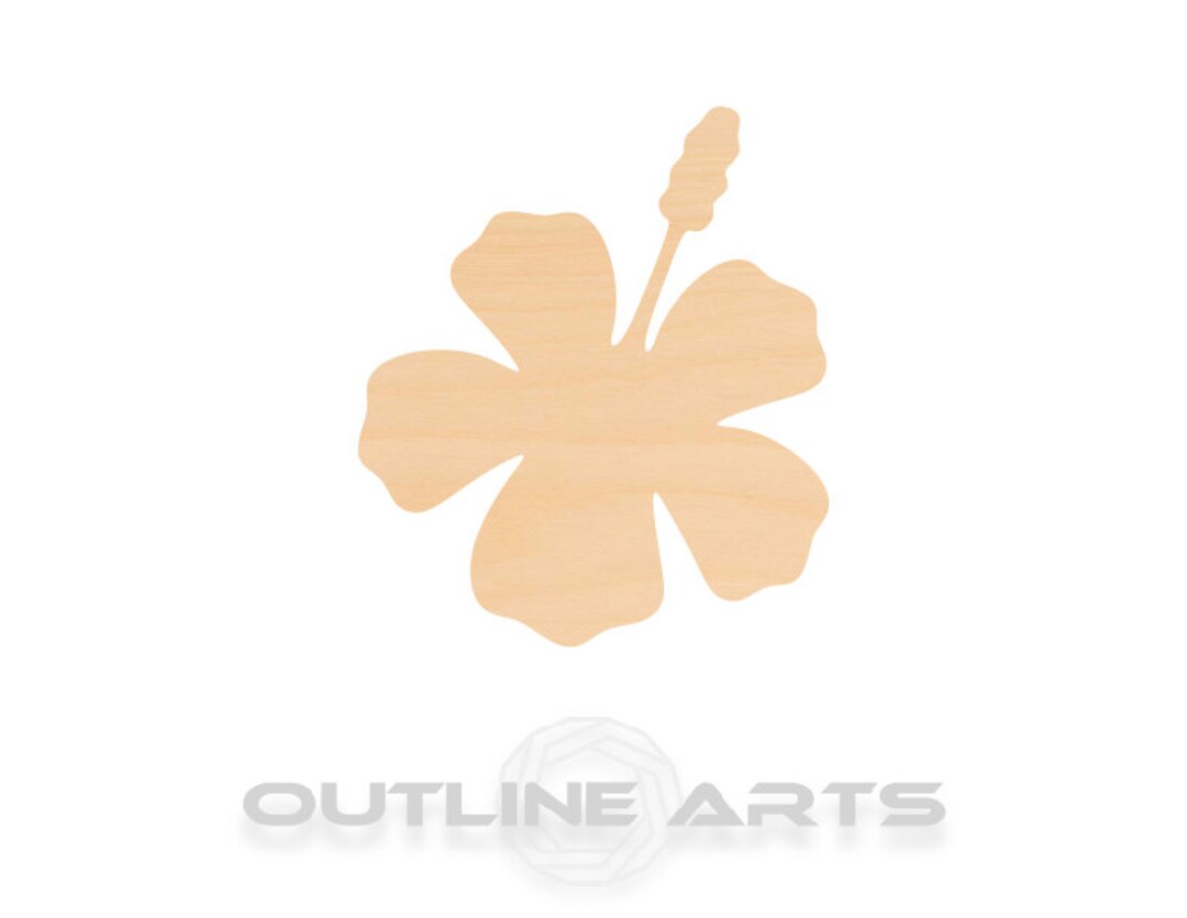 Hibiscus Wood Cutout: Birch Flower Shape (unfinished, Various Sizes) - Etsy