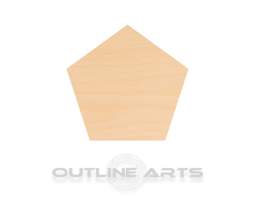 Unfinished Wooden Pentagon Shape Craft Shape SHIPS FAST - Etsy