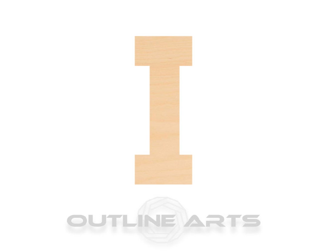 Letter I Wood Cutout: Unfinished Birch Craft Shape (various Sizes) - Etsy
