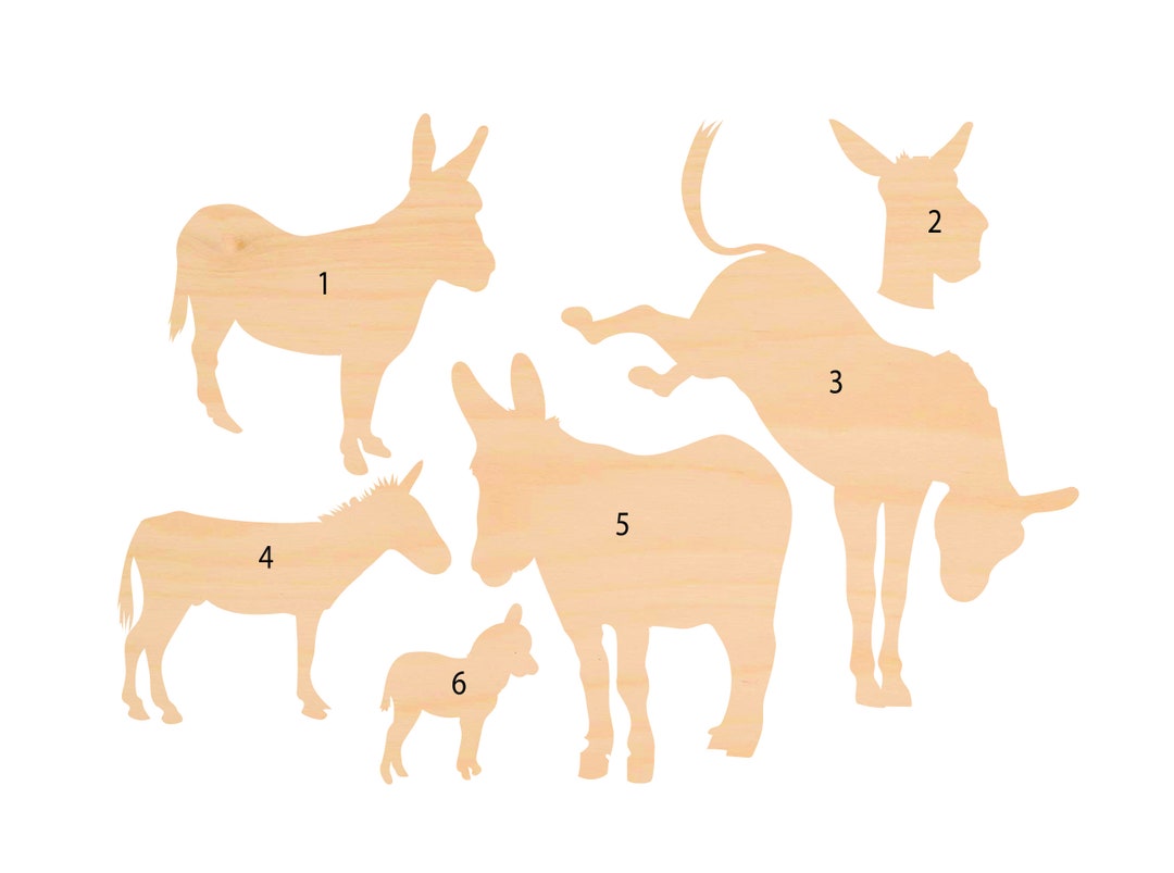 Unfinished Wooden Donkey Craft Shape - Etsy