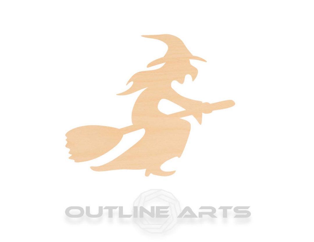 Unfinished Wooden Witch Craft Shape - Etsy