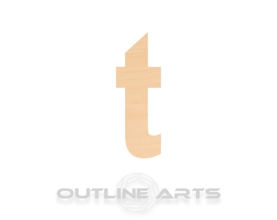 Unfinished Wooden Lowercase Letter T Shape Craft Supply | Etsy