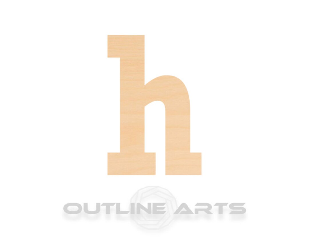 Unfinished Wooden Lowercase Letter H Craft Shape - Etsy