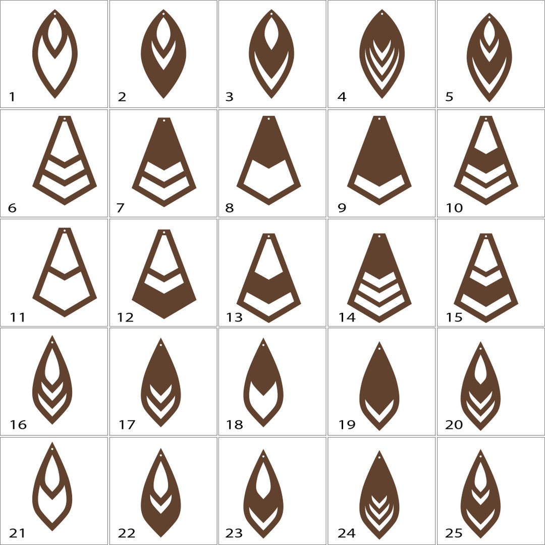 Bulk Wooden Earrings Blanks. Unfinished Wood Earrings. Blank Cutouts ...