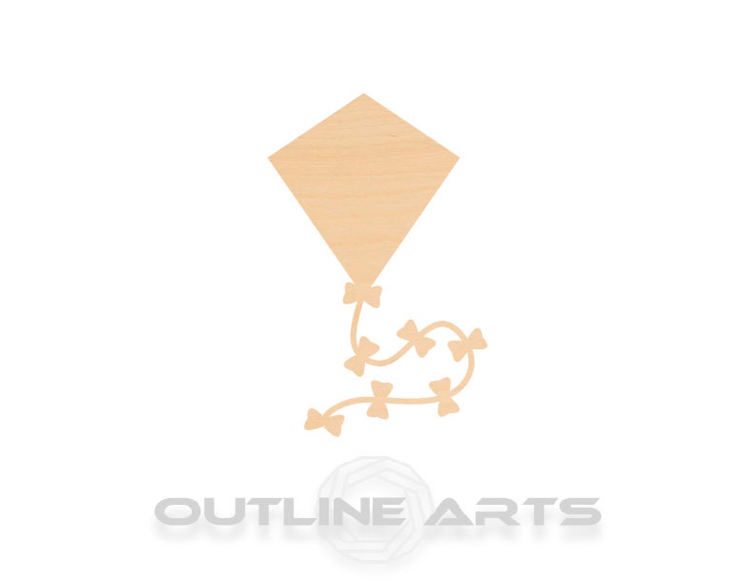 Birch Kite Wood Cutout, Unfinished Shape (paint Ready, Various Sizes ...