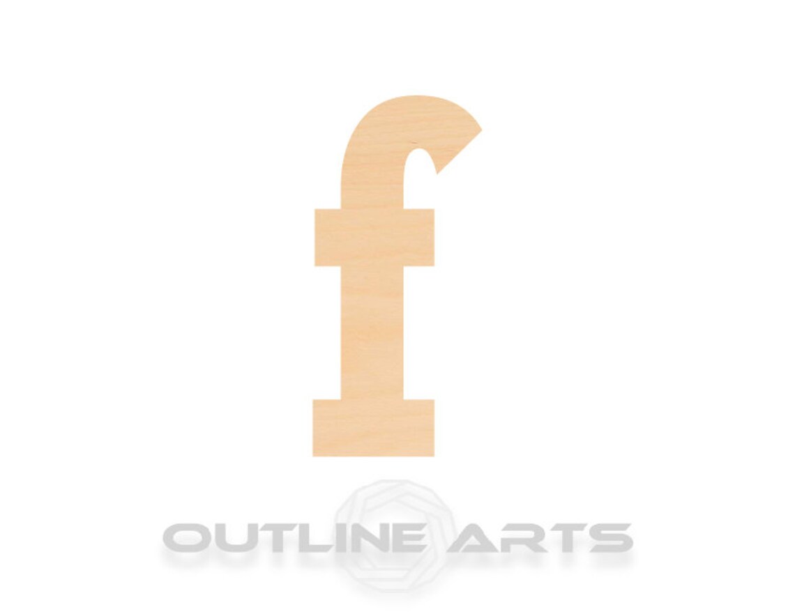 Unfinished Wooden Lowercase Letter F Shape Craft Supply - Etsy