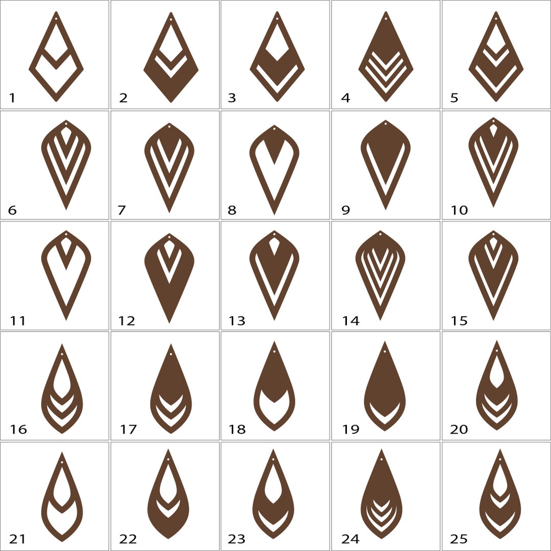 Bulk Wooden Earrings Blanks. Unfinished Wood Earrings. Blank Cutouts ...