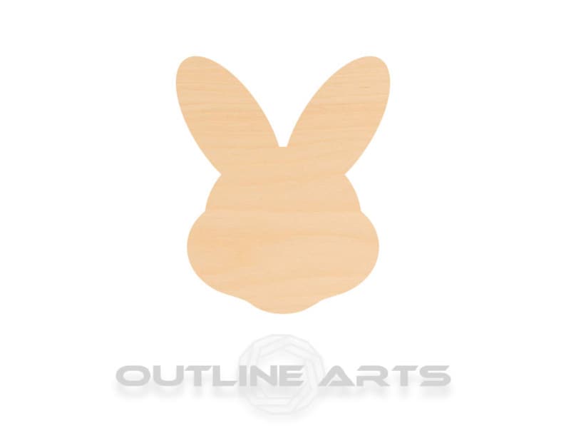 Unfinished Wooden Easter Bunny Head Shape Craft Supply - Etsy