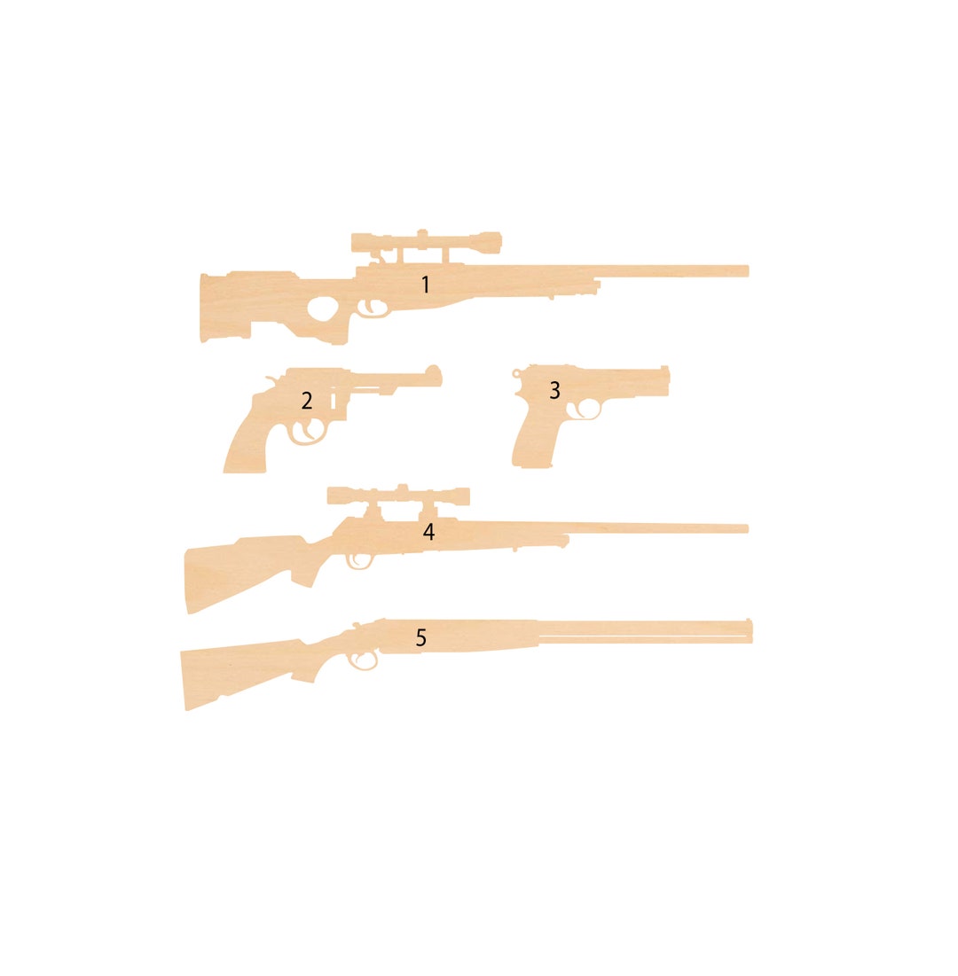 Unfinished Wooden Gun Shape Craft Shape - Etsy