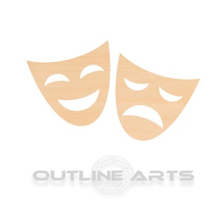 Wooden Craft Drama Mask - Etsy