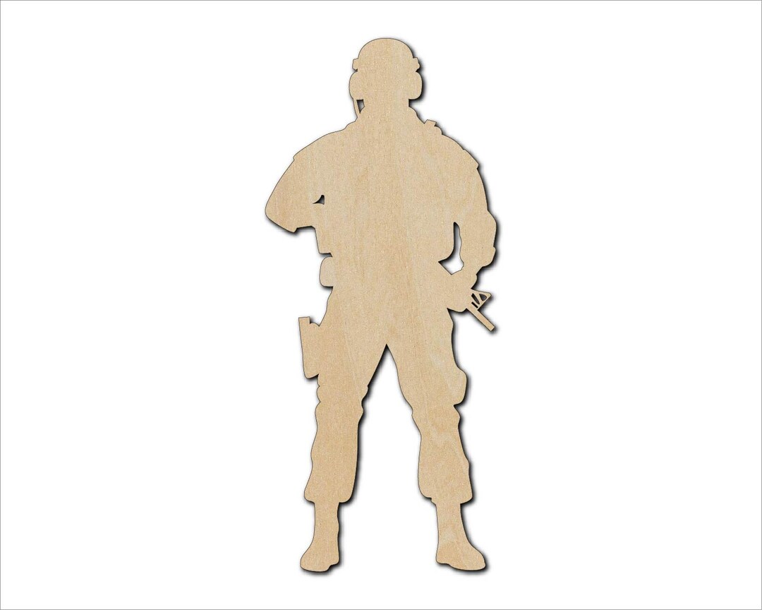 Wooden Soldier Cutout: Birch Wood Craft Shape, Unfinished - Etsy