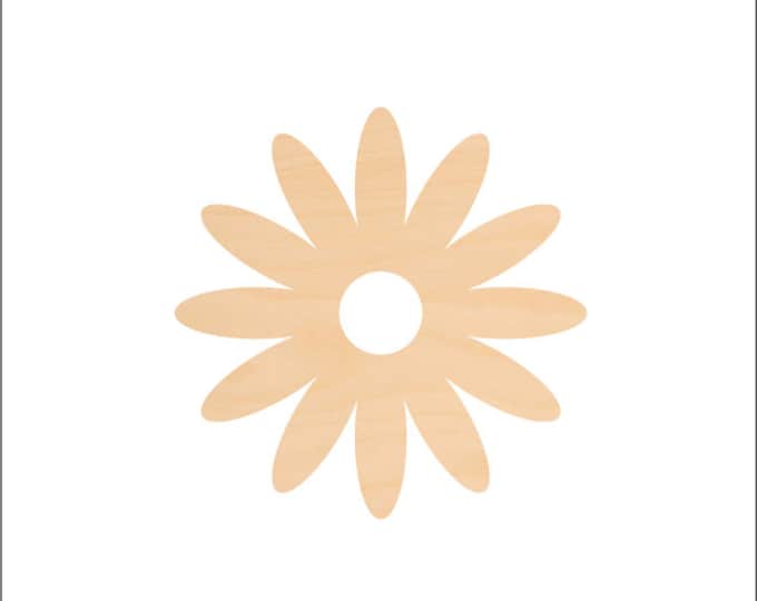 Daisy Wood Cutout-detailed-flower Cutout-laser Cut-choose A Size-diy ...