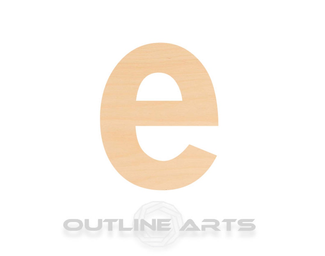 Unfinished Wooden Lowercase Letter E Craft Shape - Etsy