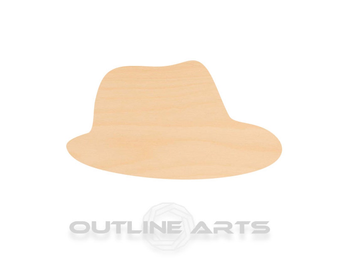 Unfinished Wooden Fedora Hat Craft Shape - Etsy