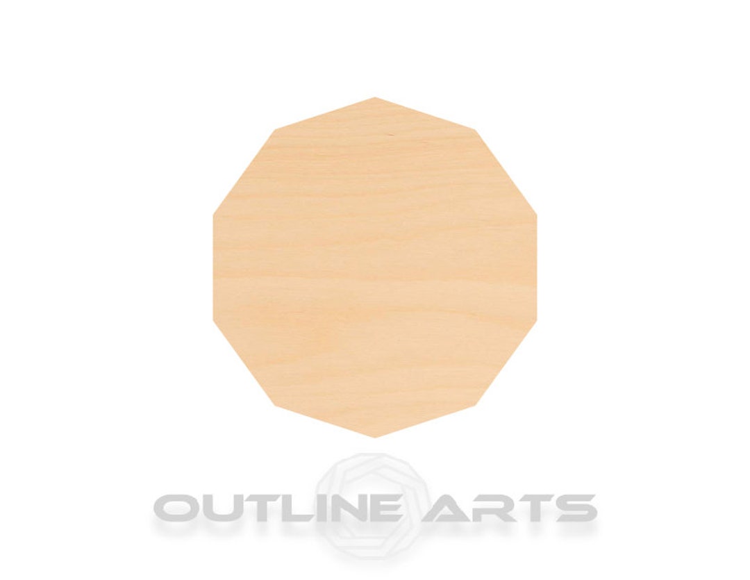 Unfinished Wooden Decagon Craft Shape - Etsy