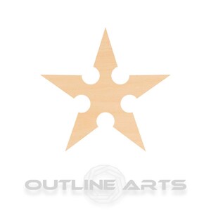 Ninja Star Cutout: Wooden Craft Shape (birch, Ready to Paint) - Etsy