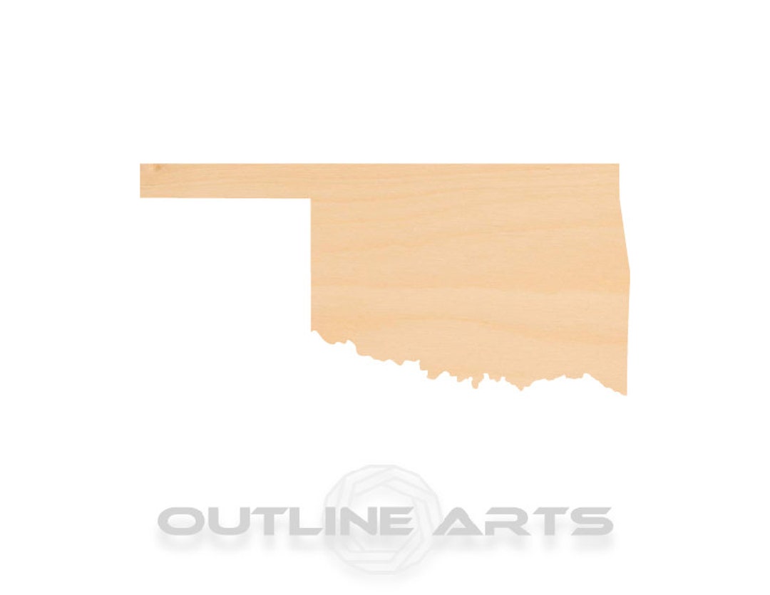 Unfinished Wooden Oklahoma Craft Shape - Etsy