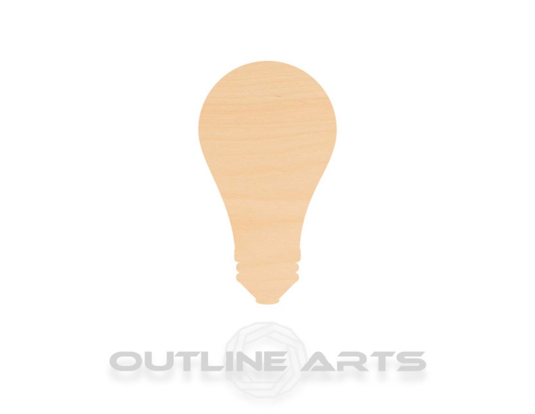Unfinished Wooden Light Bulb Craft Shape - Etsy