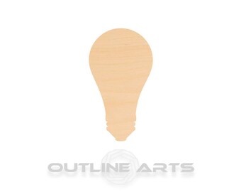 Unfinished Wooden Light Bulb Shape Idea Craft From 1 up to 46 DIY - Etsy