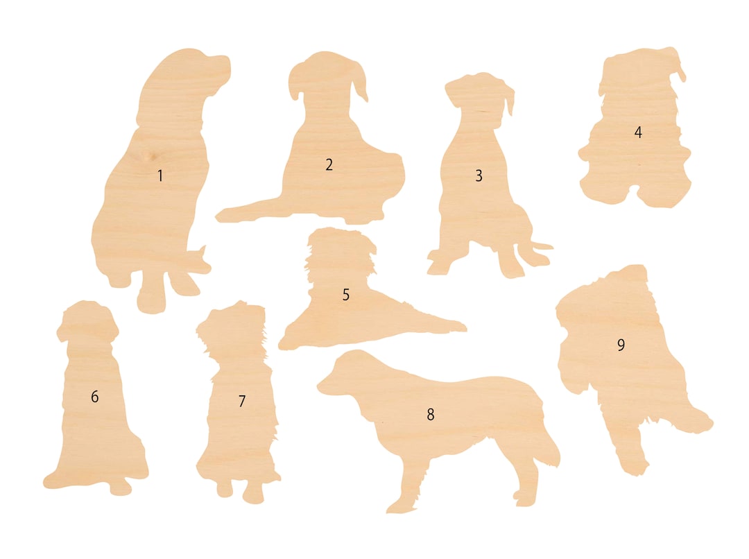 Dog Wood Cutout: Unfinished Birch Shape for Crafting - Etsy