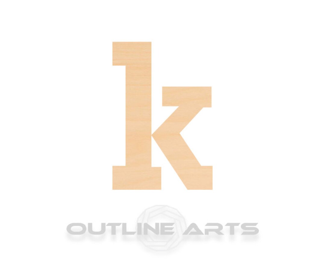 Unfinished Wooden Lowercase Letter K Craft Shape - Etsy