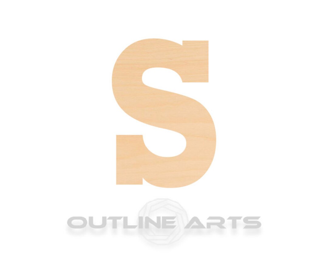 Unfinished Wooden Lowercase Letter S Craft Shape - Etsy